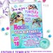 Sea Turtle Pool Party Invitation Editable Template | Turtley Fintastic ...