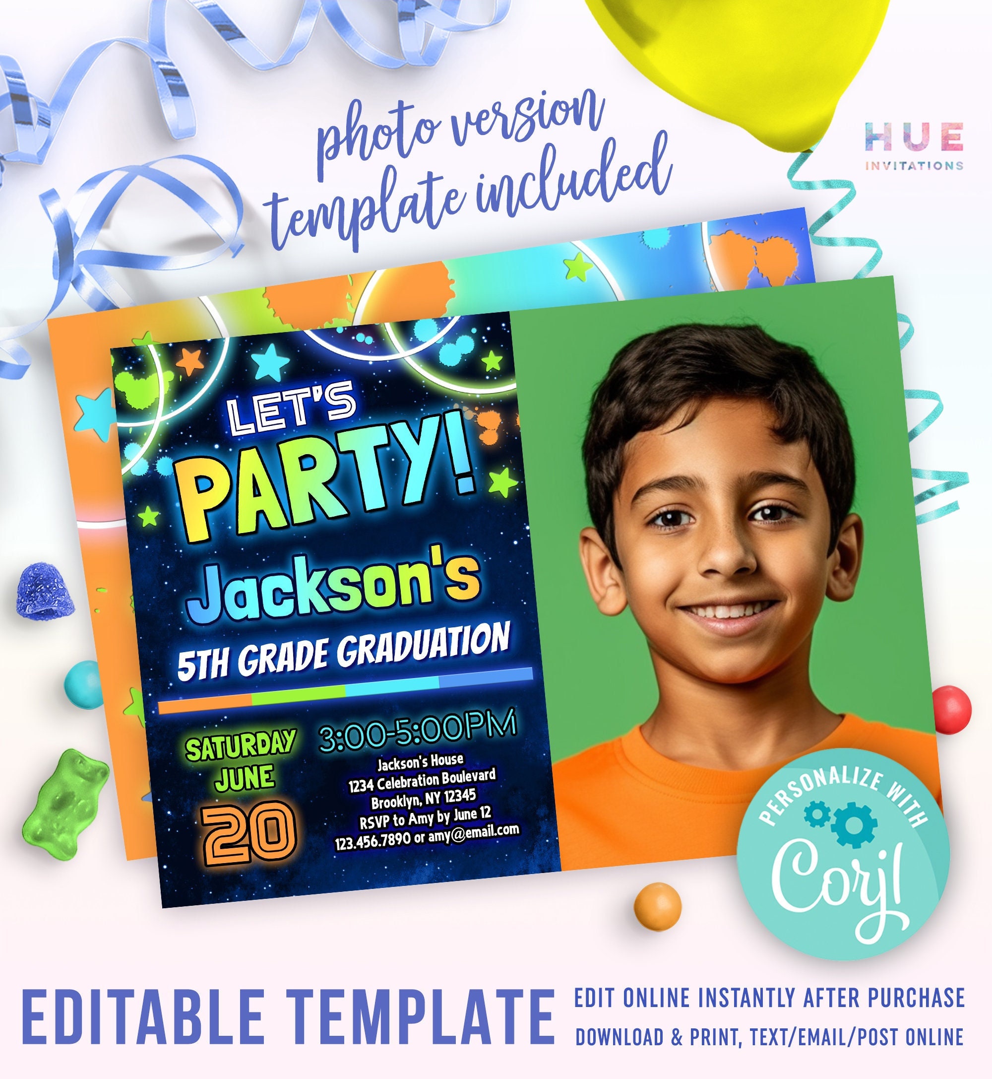 Boy Graduation Party Invitations