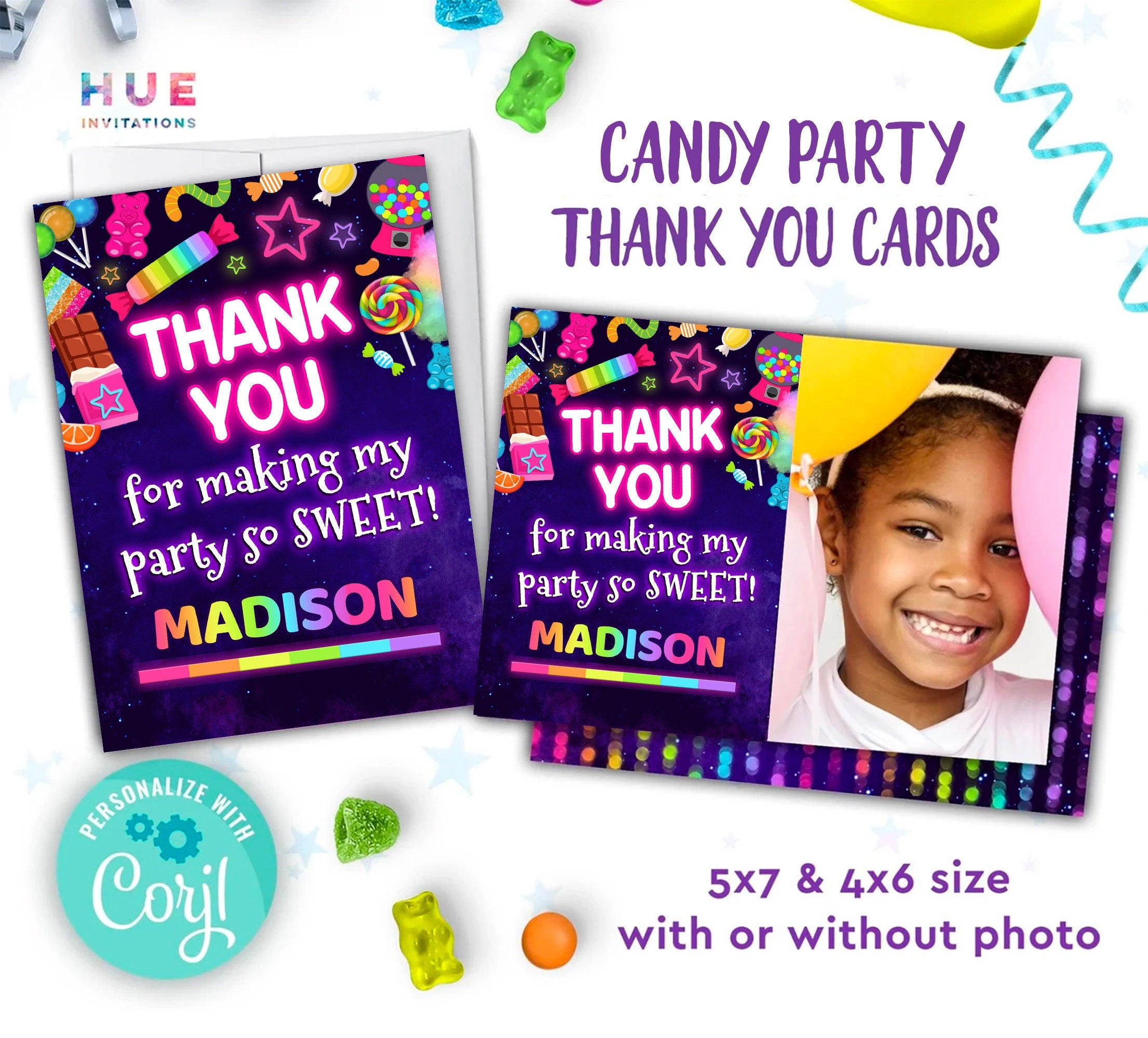 Thank You Notes Using Candy