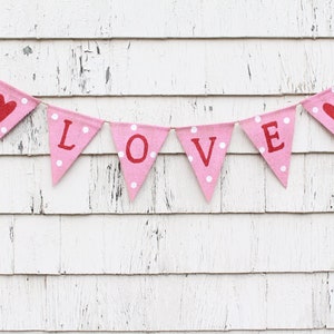Valentines Day Decorations, Valentines Banner, Valentines Burlap ...
