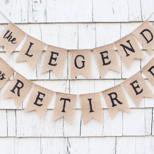 The Legend Has Retired Retirement Party Decorations Happy - Etsy