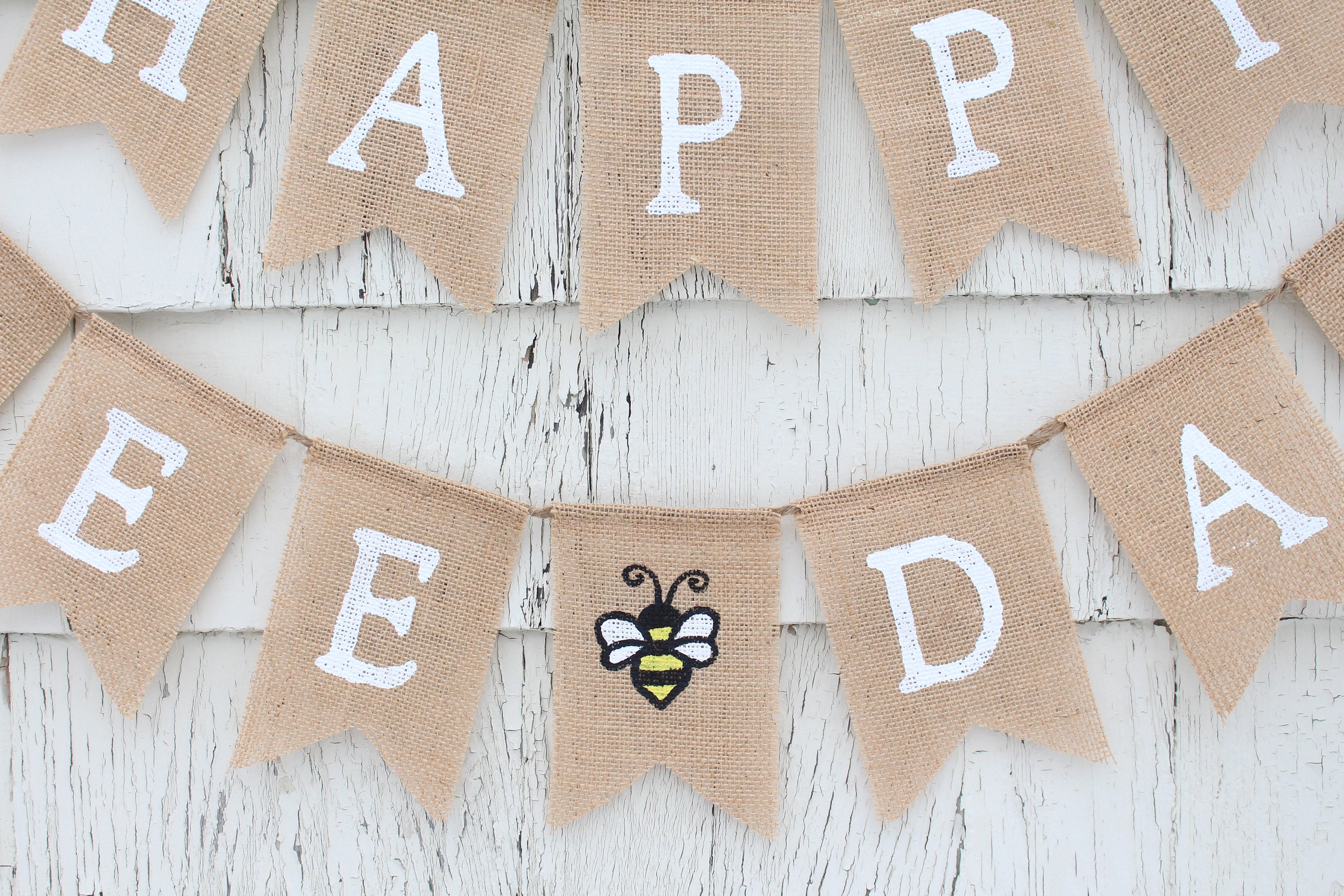 Happy Bee Day Banner Bee Birthday Party Bumble Bee Party | Etsy