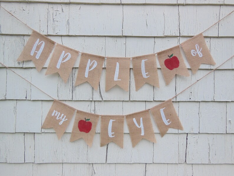 Apple of My Eye Baby Shower, Apple of My Eye Banner, Apple Banner ...