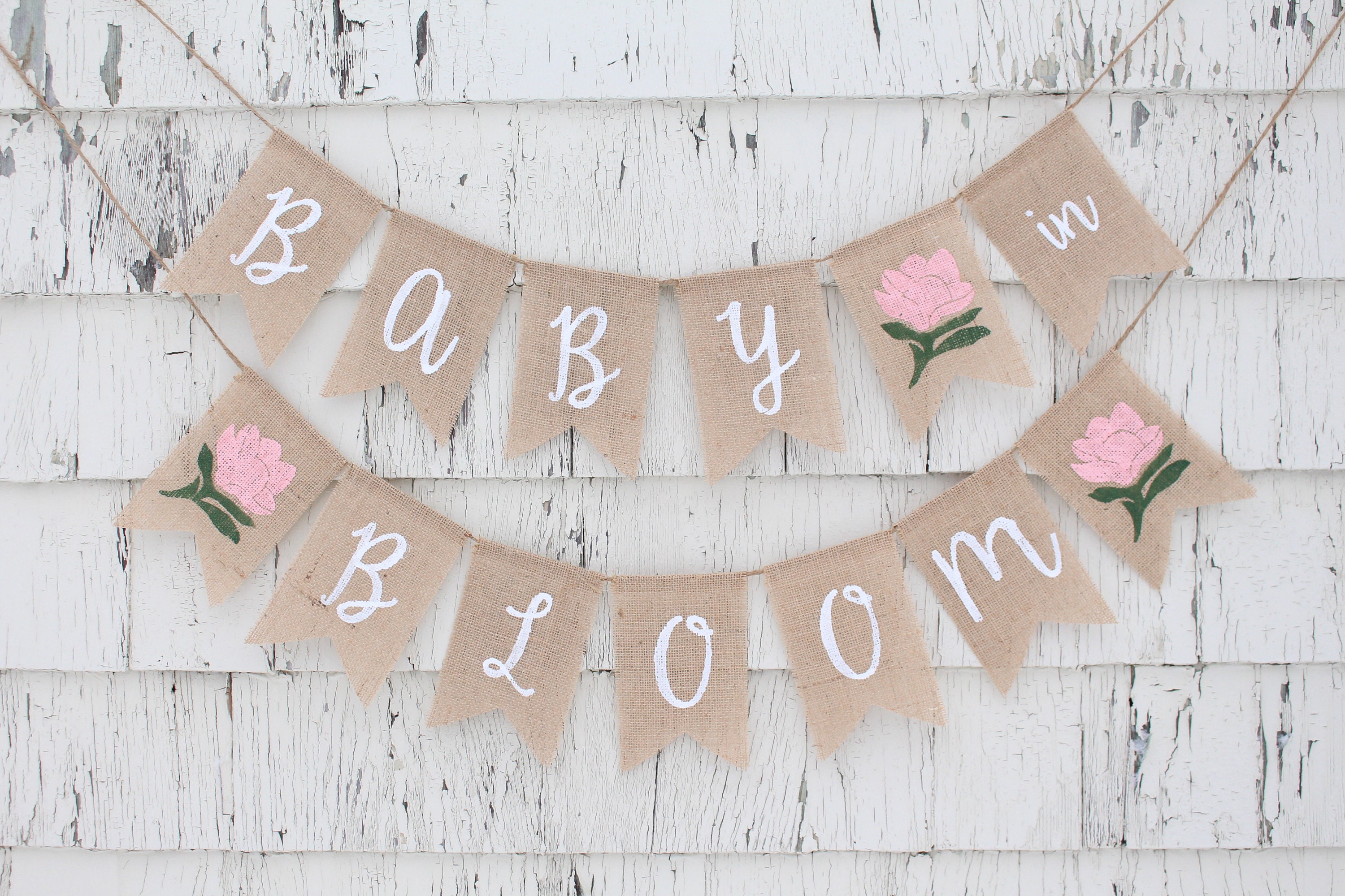 Baby In Bloom Banner Flower Baby Shower Decorations Baby in | Etsy