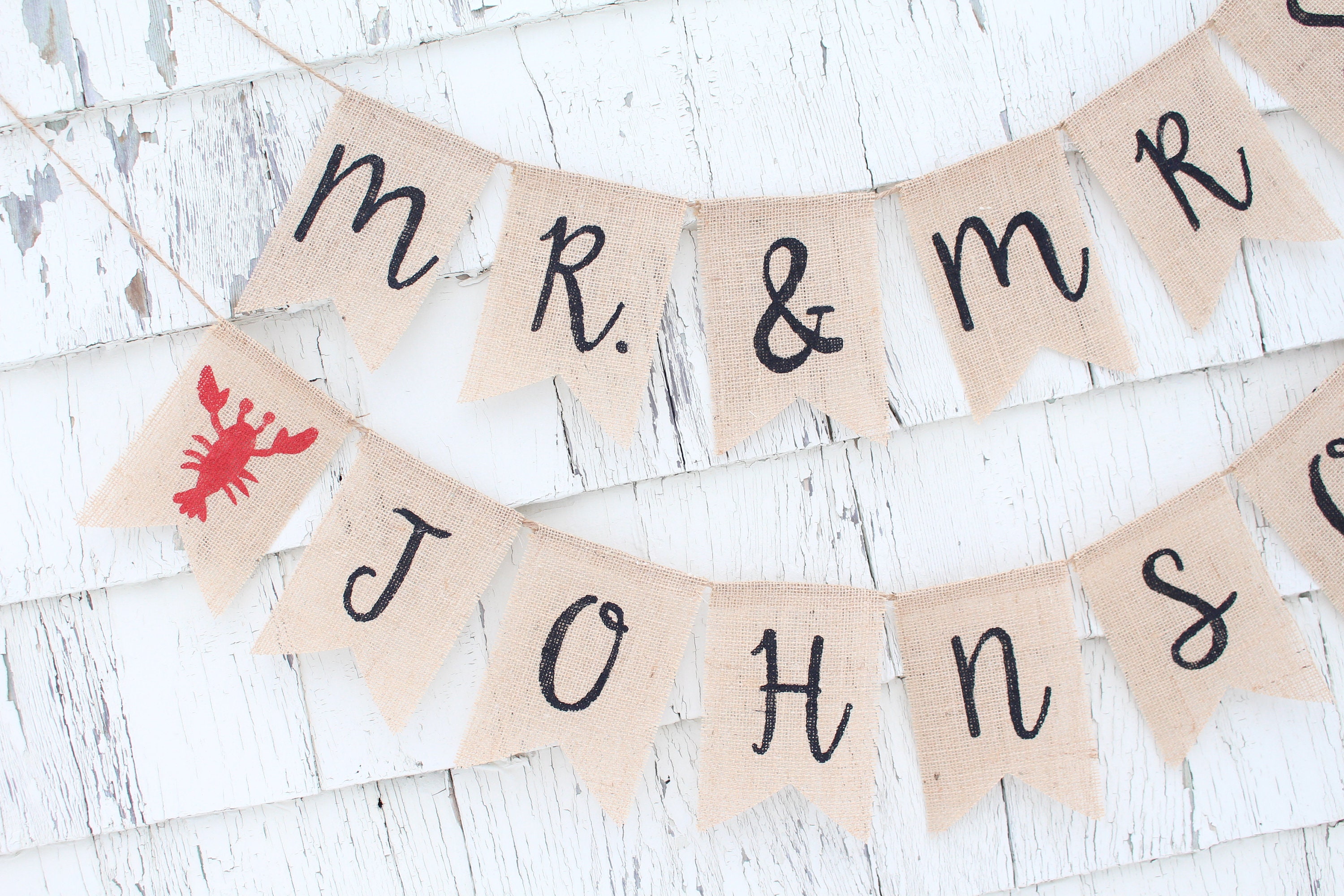 Custom Mr and Mrs Banner, Crawfish Boil Shower Decorations, Crawfish ...