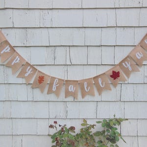 Happy Fall Y'all Burlap Banner, Happy Fall Yall Bunting, Happy Fall Y ...