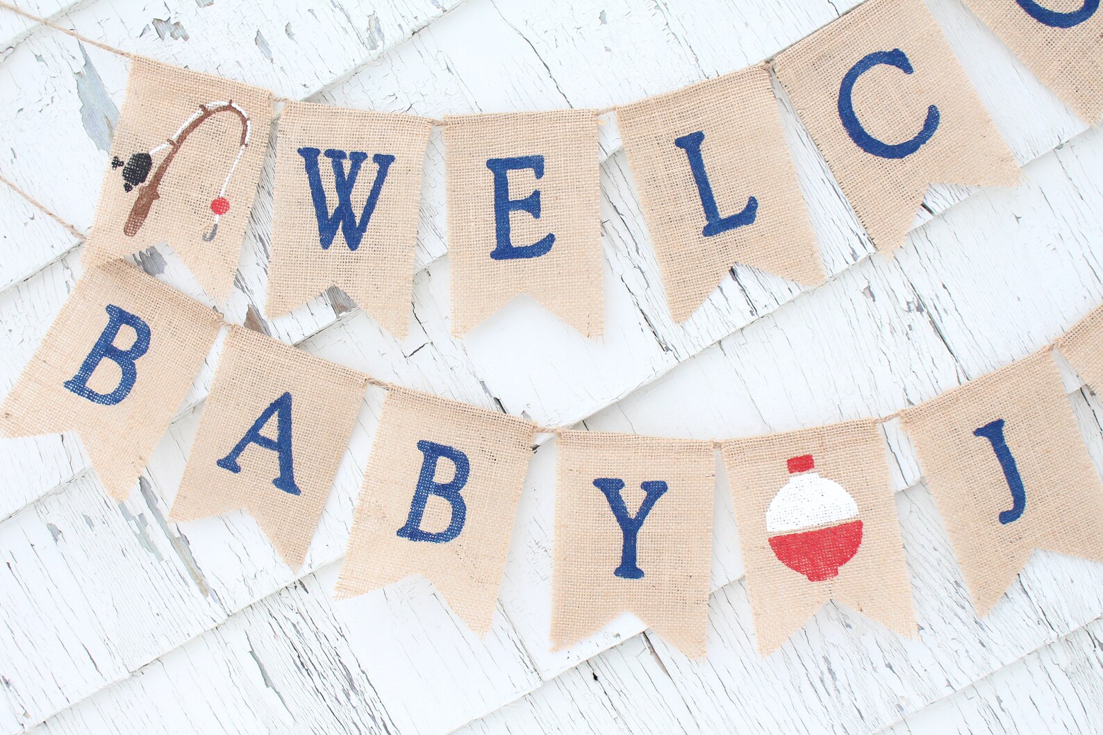 Fishing Baby Shower, Custom Welcome Baby Banner, Baby Boy Shower ...