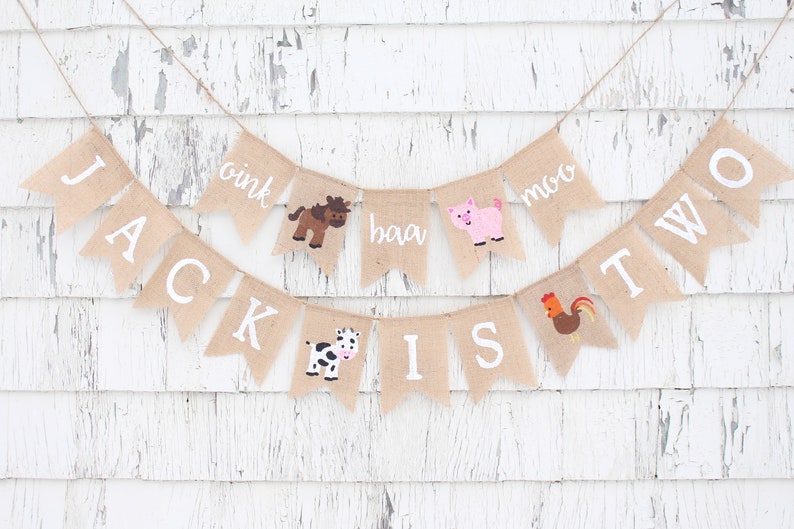 Oink Baa Moo I Am Two Farm Second Birthday Little Blue Truck | Etsy