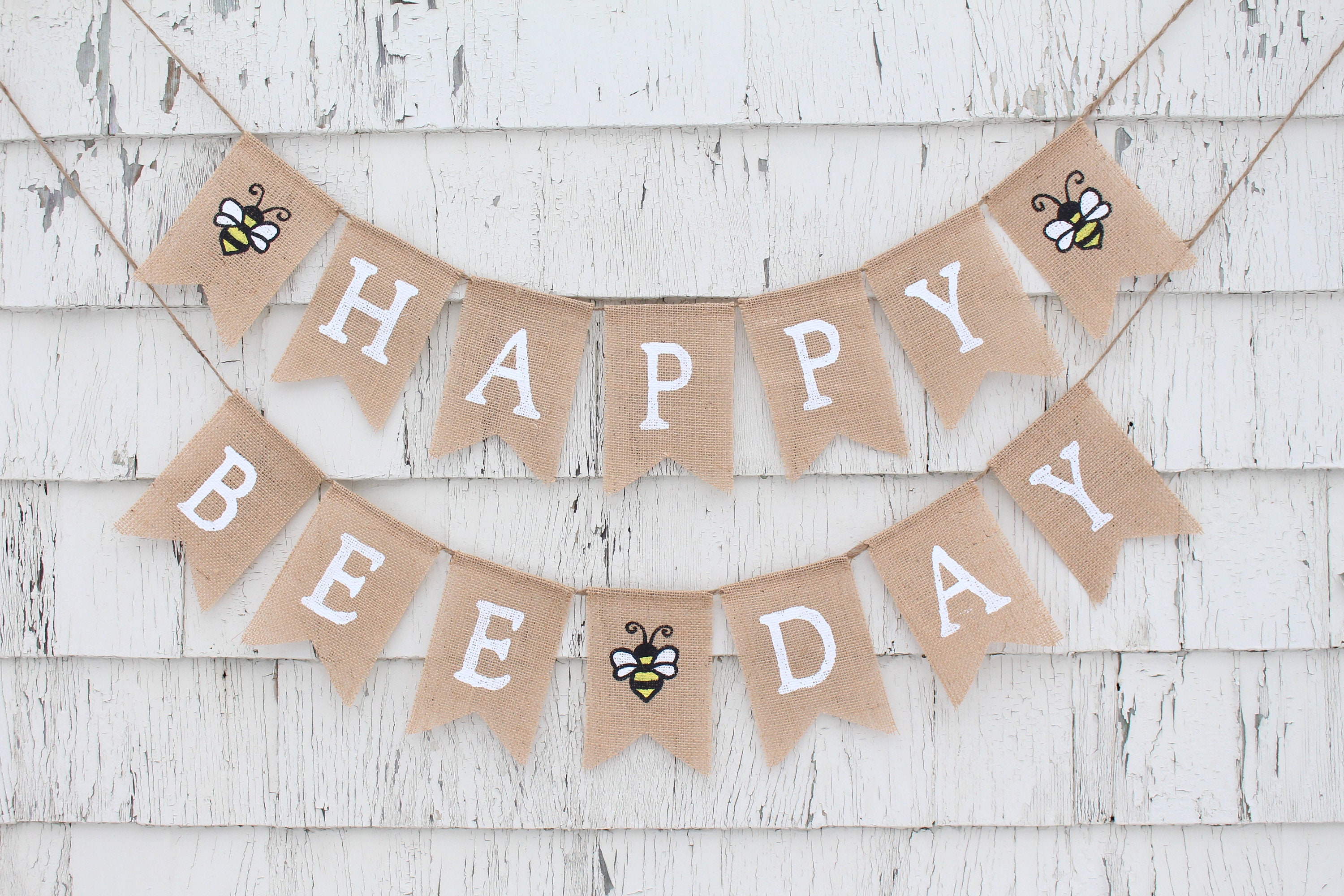 Happy Bee Day Banner Bee Birthday Party Bumble Bee Party | Etsy