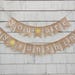 Happy Birthday Burlap Banner, Happy Birthday Bunting, Happy Birthday ...