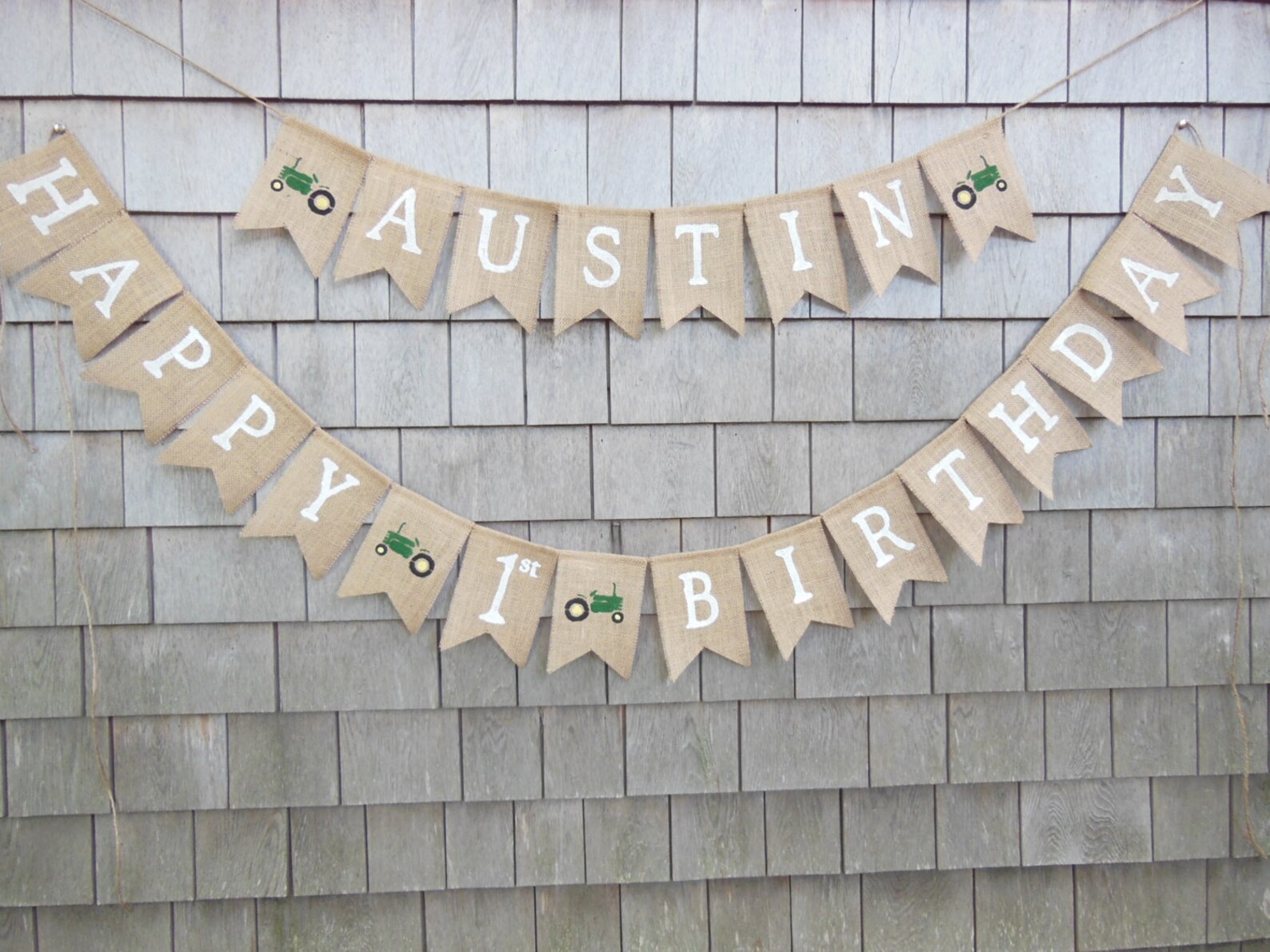 Farm Inspired First 1st Birthday Banner, Tractor Banner, First 1st ...