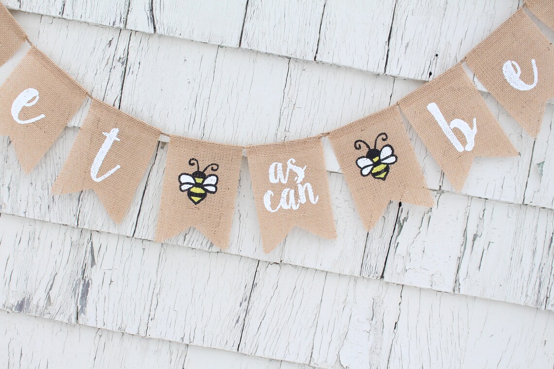 Bumble Bee Baby Shower Sweet as Can Bee Banner Bee Shower | Etsy
