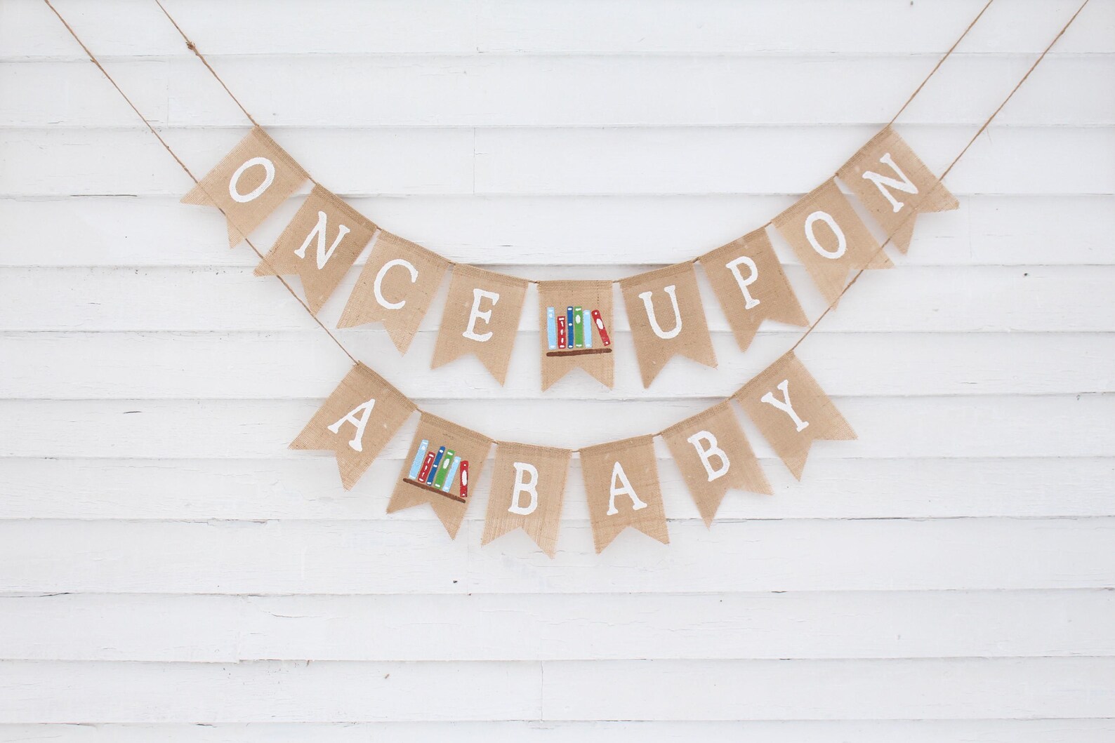 Once Upon A Baby Banner, Once Upon A Time Baby Shower, Story Book Theme ...
