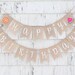 Happy Birthday Burlap Banner, Happy Birthday Bunting, Happy Birthday ...