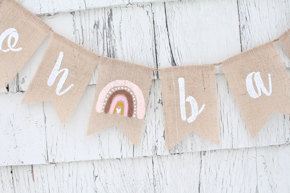 Rainbow Baby Shower Boho Rainbow Baby Banner Boho Shower - Etsy