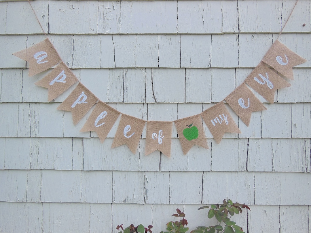 Apple of My Eye Baby Shower, Apple of My Eye Banner, Apple Banner ...