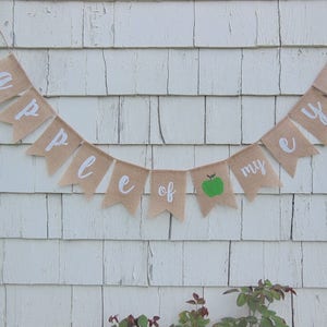 Apple of My Eye Baby Shower, Apple of My Eye Banner, Apple Banner ...