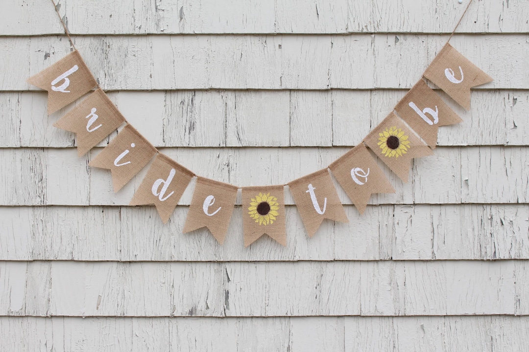 Sunflower Bridal Shower Decorations, Sunflower Burlap Banner, Bride to ...