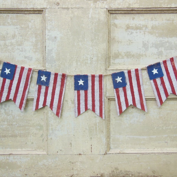 Burlap American Flag - Etsy
