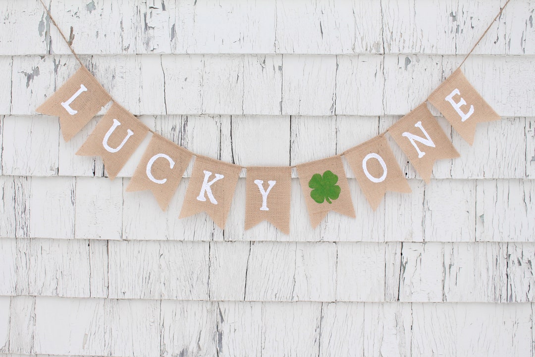 Lucky One Banner, Lucky One Birthday Party Decorations, St Patricks Day ...