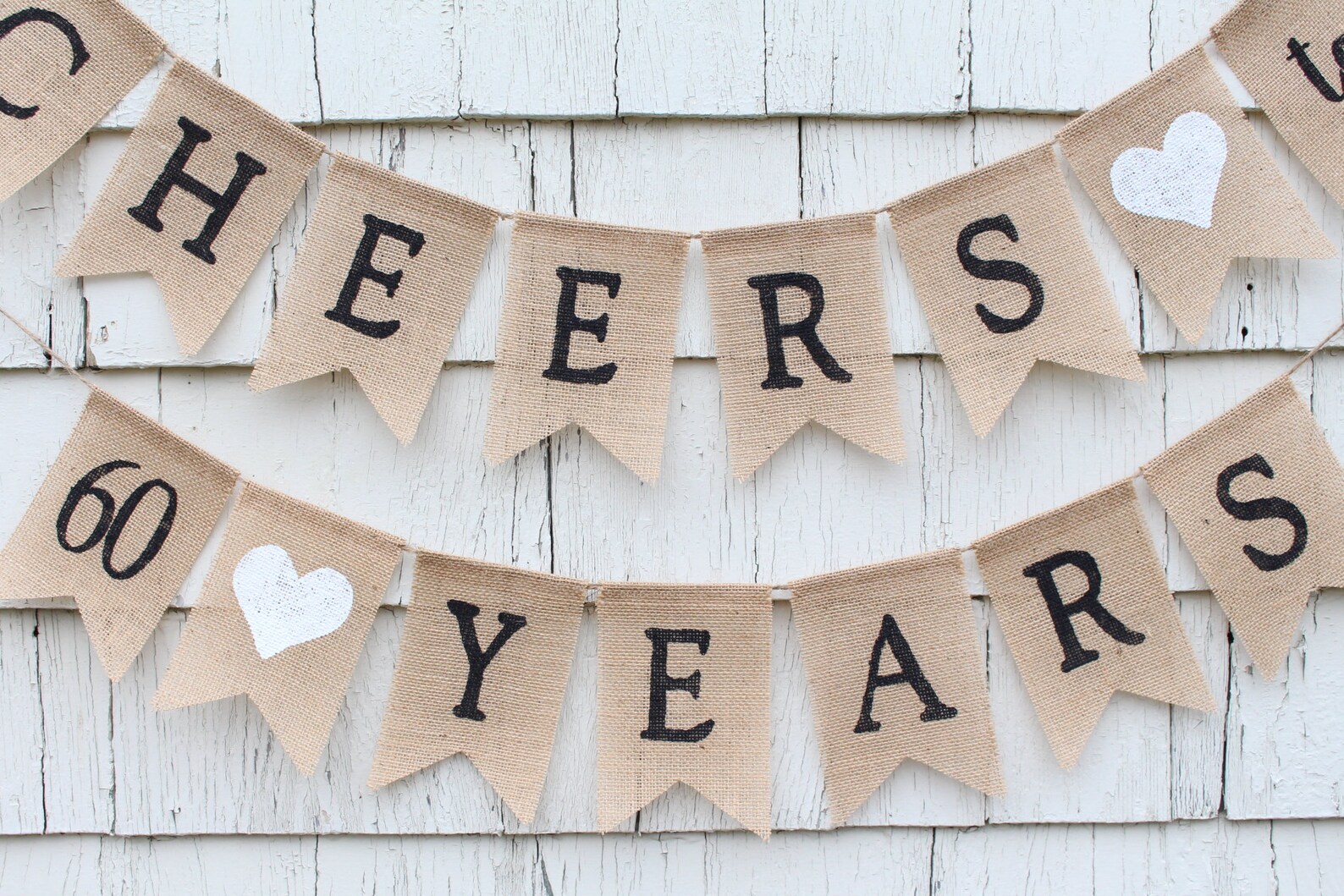 Cheers to 60 Years Banner, 60th Birthday Decorations, 60th Anniversary ...