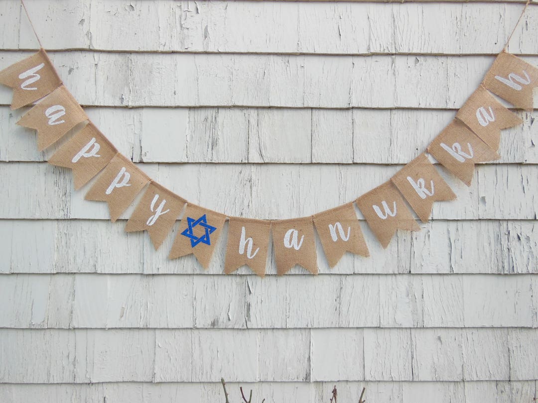 Hanukkah Decorations, Hanukkah Banner, Hanukkah Bunting, Happy Hanukkah ...