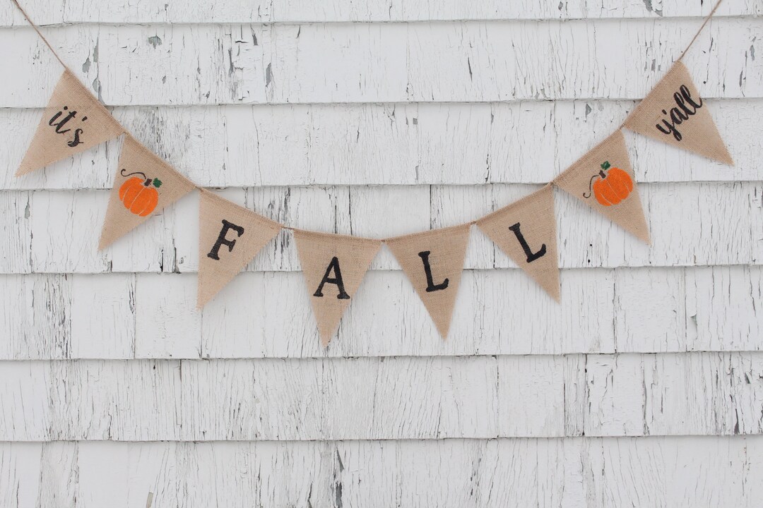 Its Fall Yall Banner, Its Fall Yall Sign, Rustic Fall Decorations, Fall ...
