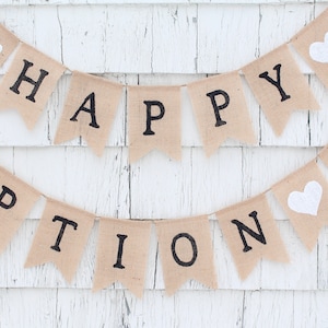 Happy Adoption Day Banner, Adoption Banner, Gotcha Day Decorations ...