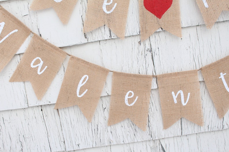 Be My Valentine Banner, Be My Valentine Bunting, Valentines Day Decor ...