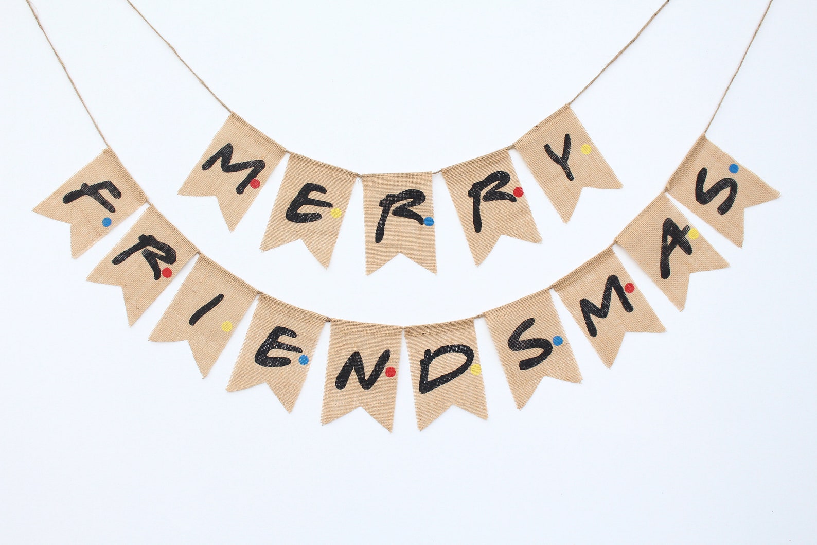 Merry Friendsmas Friends Christmas Party Friendsmas Banner - Etsy