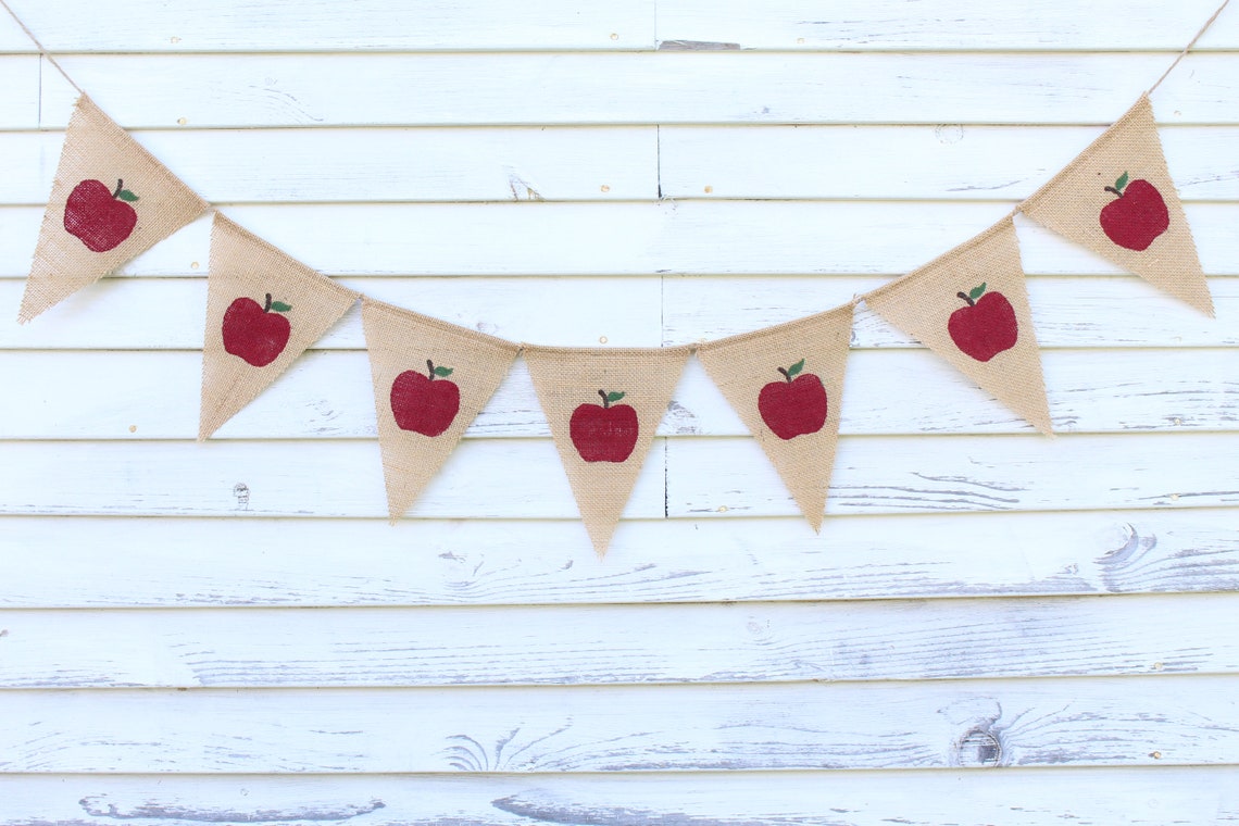 Fall Decor Apple Decor Apple Banner Apple Garland Apple - Etsy