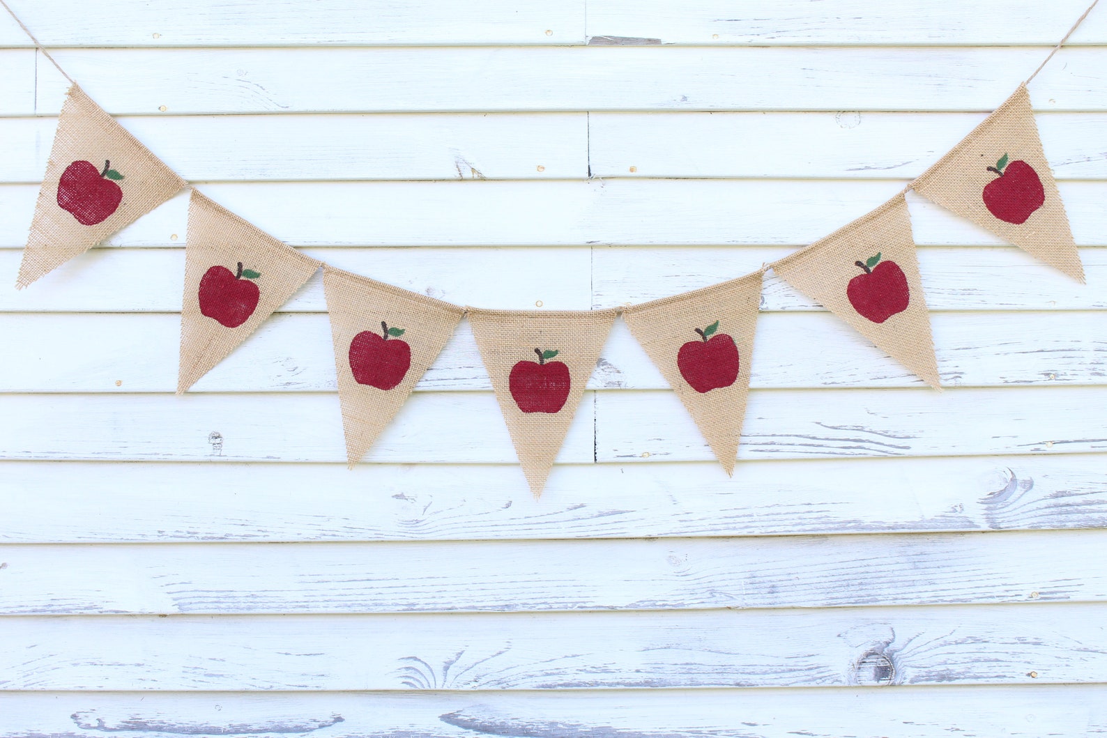 Fall Decor, Apple Decor, Apple Banner, Apple Garland, Apple Bunting ...