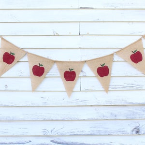 Fall Decor, Apple Decor, Apple Banner, Apple Garland, Apple Bunting ...