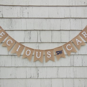 Precious Cargo Banner, Airplane Nursery Decor, Airplane Banner, Burlap ...