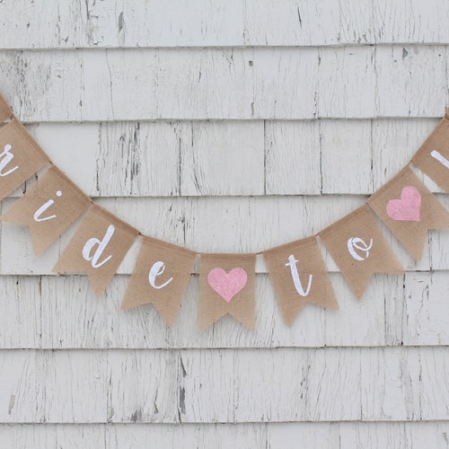 Greenery Bridal Shower Decorations Bride to Be Burlap Banner | Etsy