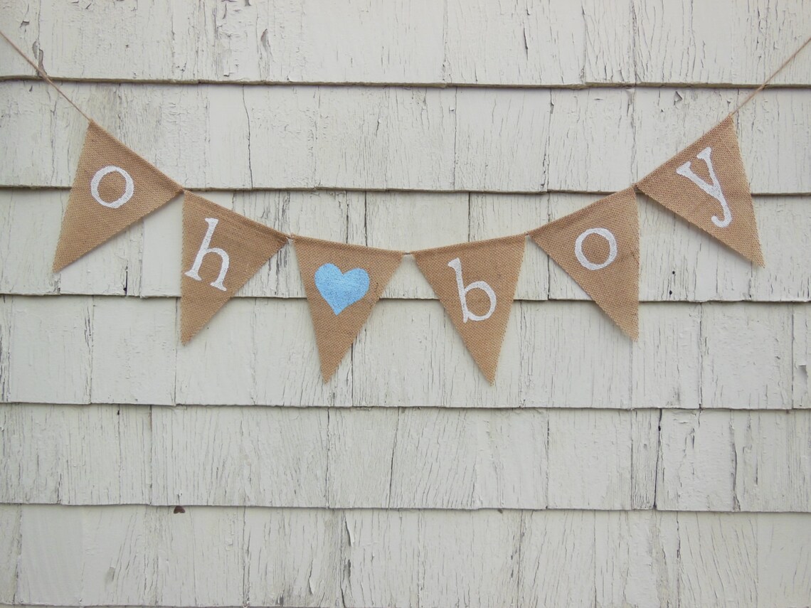 Oh Boy Banner, Oh Boy Baby Shower, Baby Boy Banner, Baby Boy Bunting ...