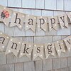 Thankful, Grateful, Blessed Canvas Pennant, Fall Canvas Banner, Thanks ...