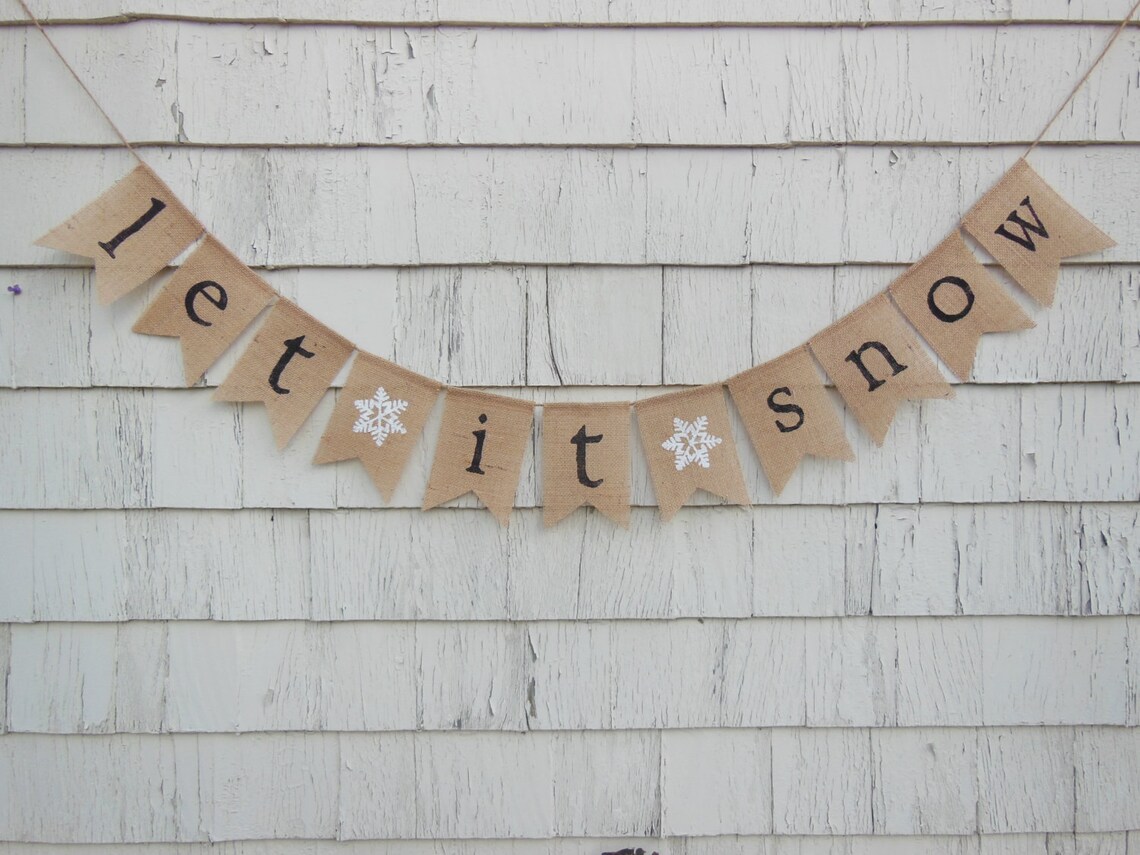 Let It Snow Banner, Winter Decor, Winter Banner, Let It Snow Bunting ...
