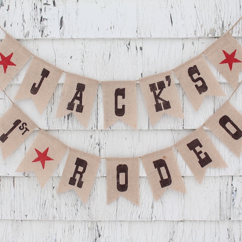 1st Rodeo Birthday Banner Cowboy 1st Birthday Printable - Etsy