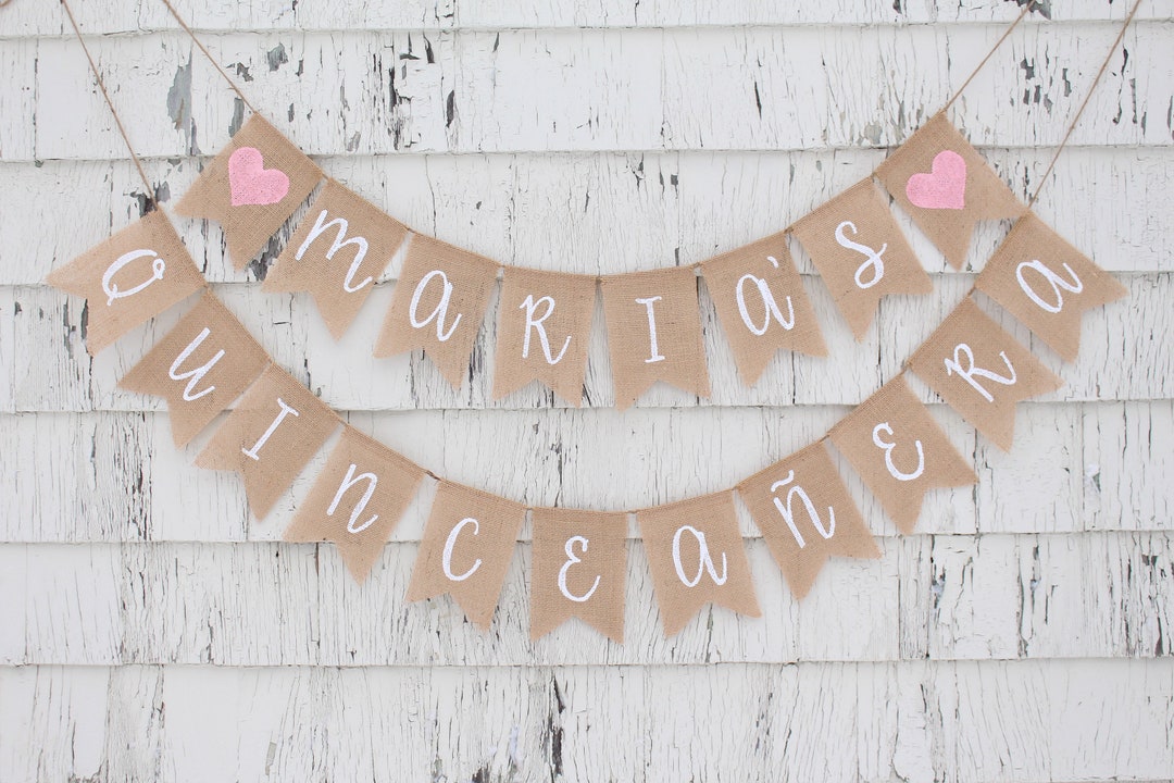 Quinceanera Decorations, Custom Quinceanera Banner, Mis Quince Banner ...