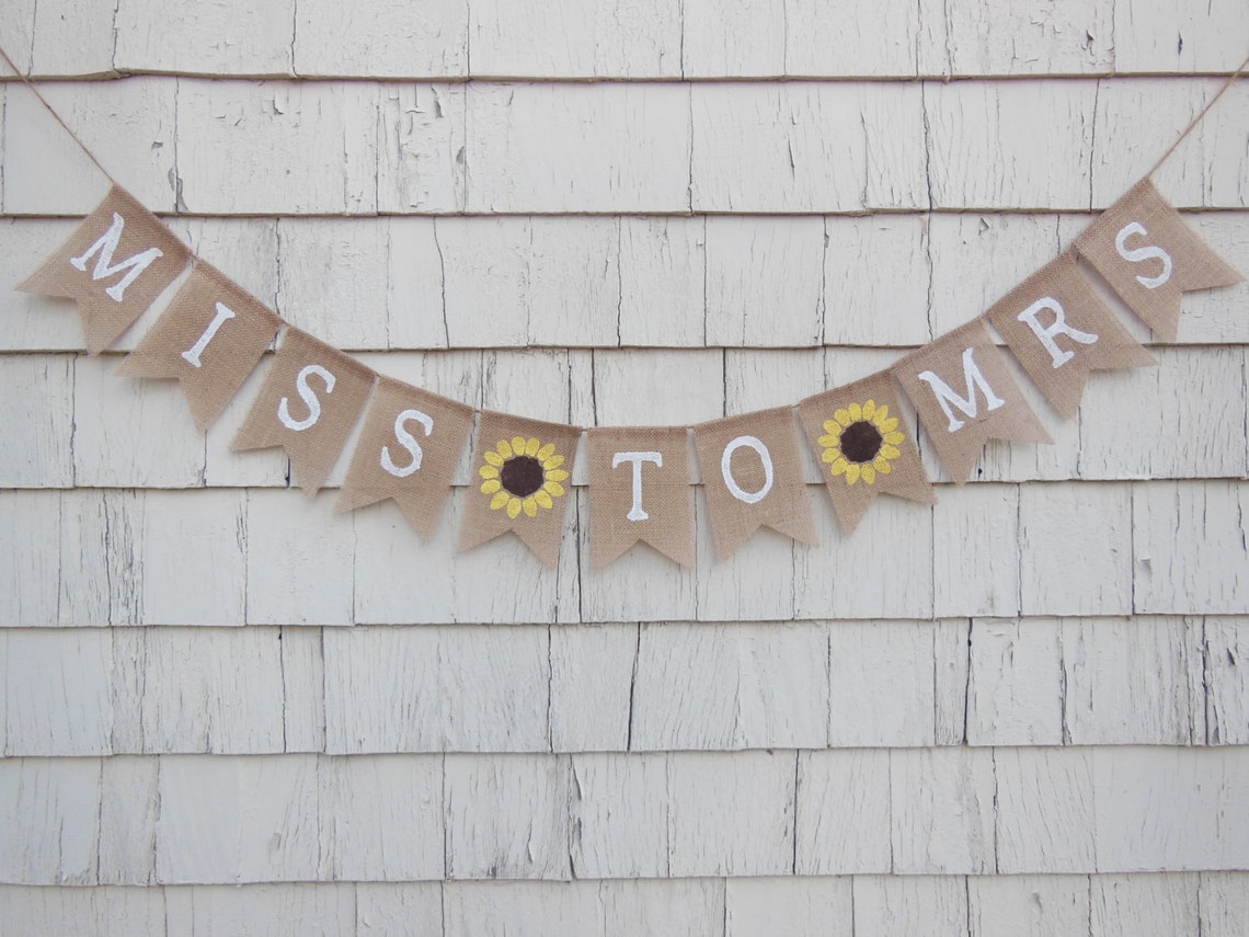 Sunflower Bridal Shower Banner, Bride to Be Banner, Sunflower Bridal ...
