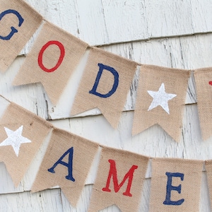 God Bless America Banner, American Flag Banner, Patriotic Banner ...