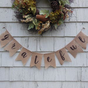 Thanksgiving Decor, Grateful Banner, Thankful Banner, Thankful Bunting ...