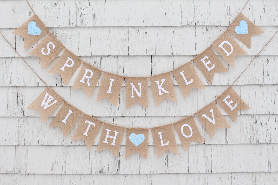 Sprinkled With Love Banner, Baby Sprinkle Decorations, Baby Sprinkle ...