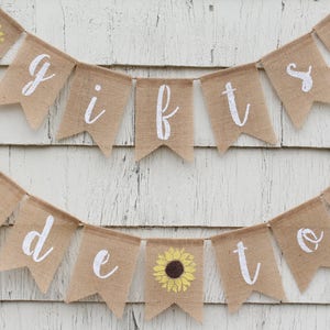 Sunflower Burlap Banner, Sunflower Bridal Shower Decor, Bride to Be ...
