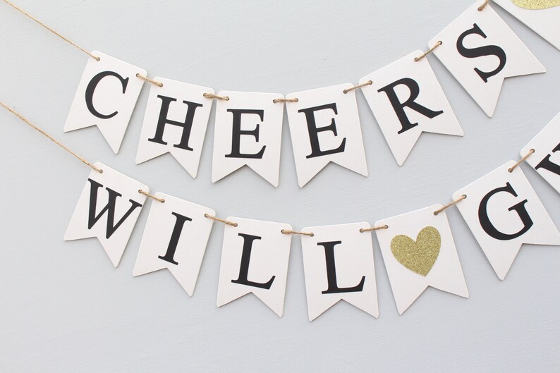 Cheers Banner, Engagement Party Banner, Couples Wedding Shower ...
