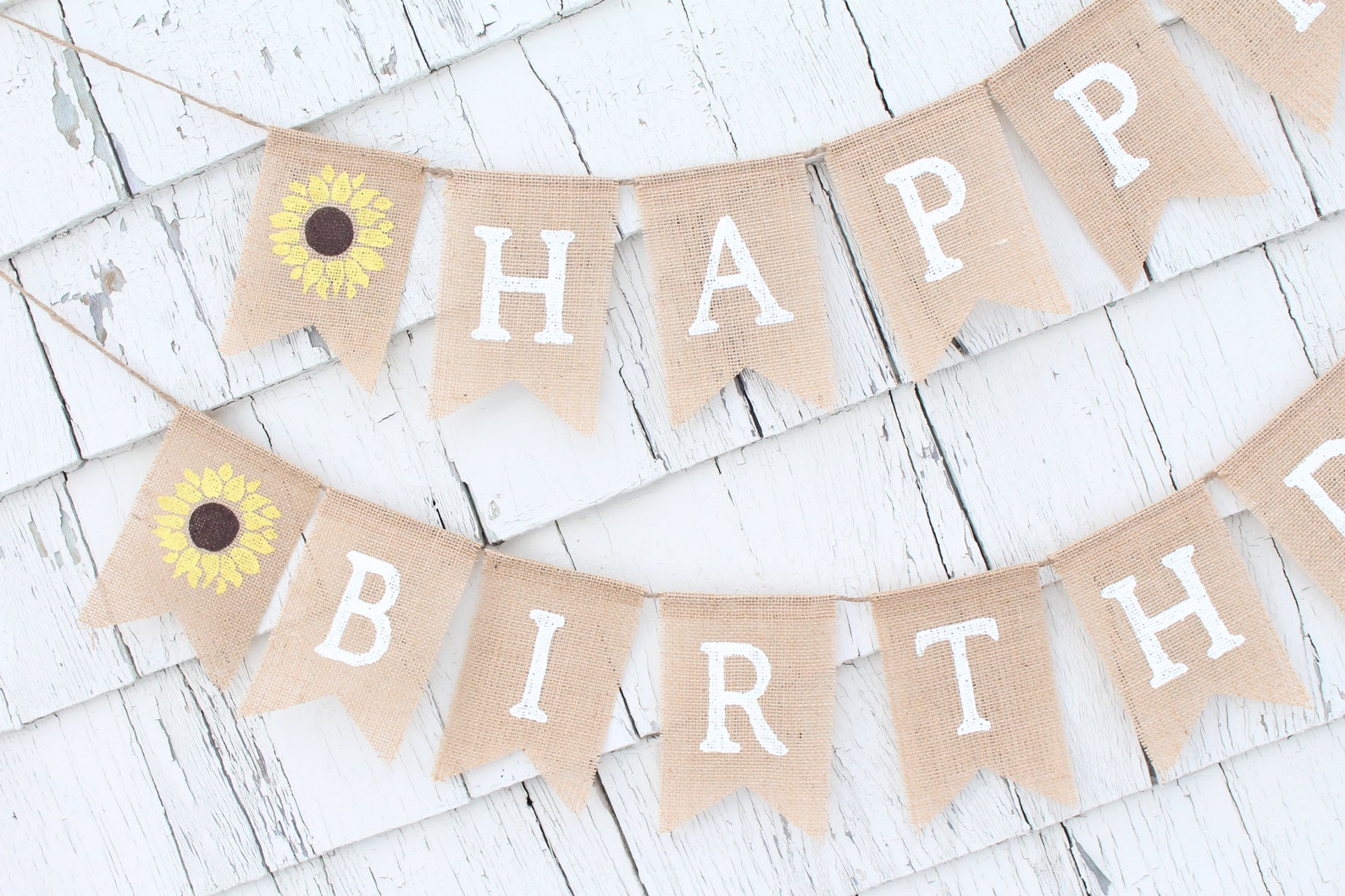 Sunflower Birthday Decorations, Custom Happy Birthday Banner, Sunflower ...