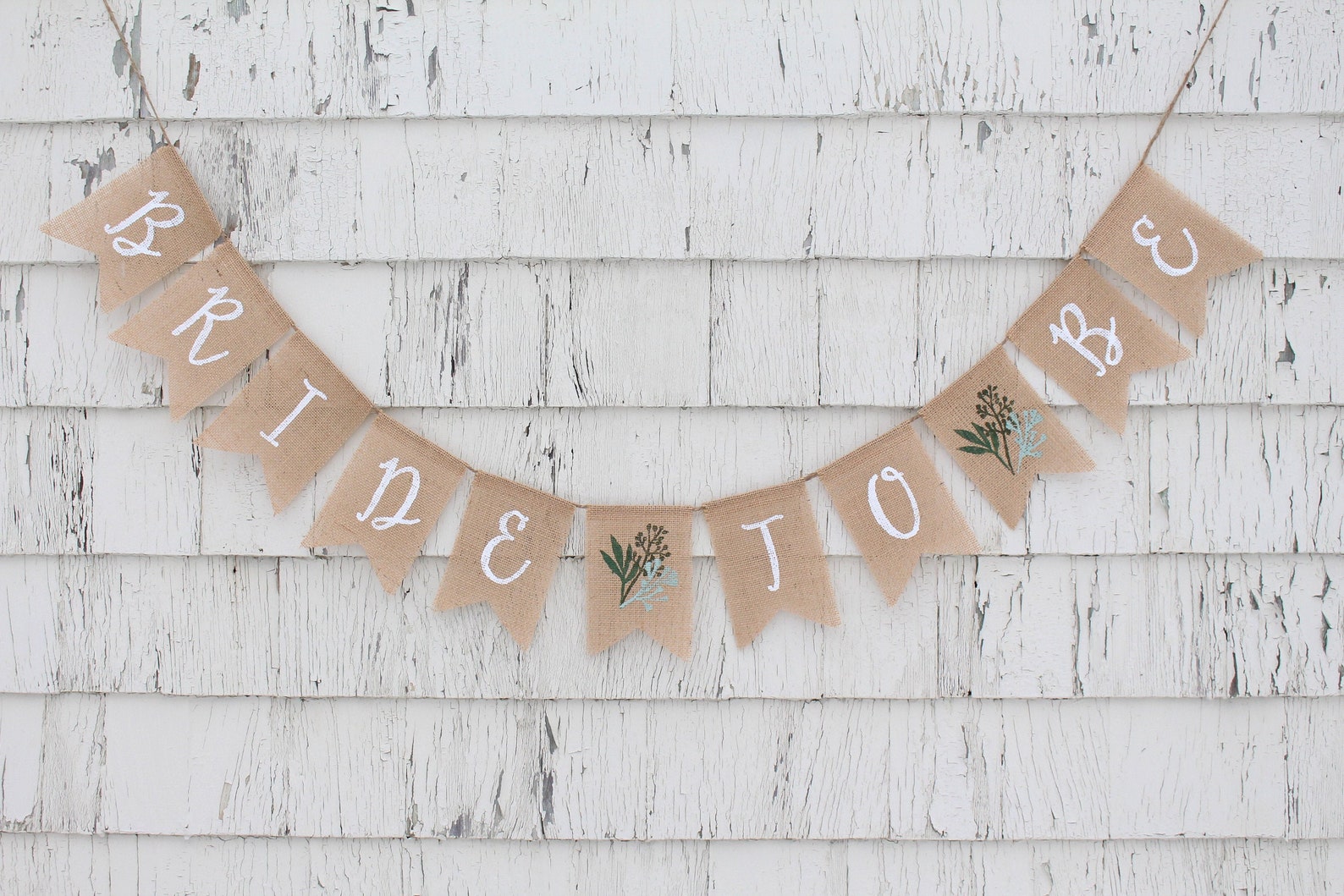 Greenery Bridal Shower Decorations Bride to Be Burlap Banner - Etsy
