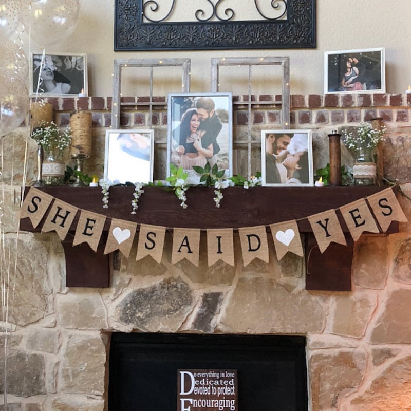 She Said Yes Banner - Etsy