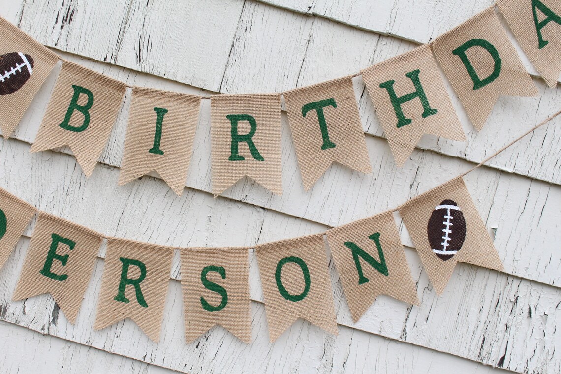 Football First Birthday Banner Football Banner Football 1st - Etsy
